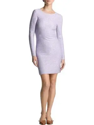 St. John Sequin Knit Body-con Dress - Dusty Lavender