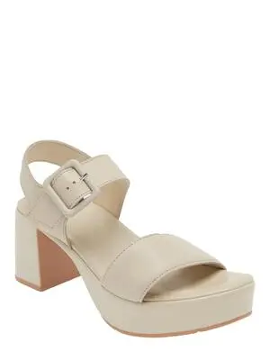 Naot Glamour Platform Sandal - Soft Ivory Leather