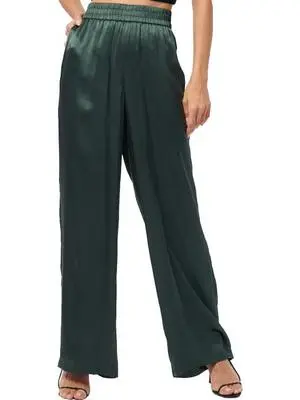 Cami Nyc Bleecker Silk Charmeuse Pants - Hunter