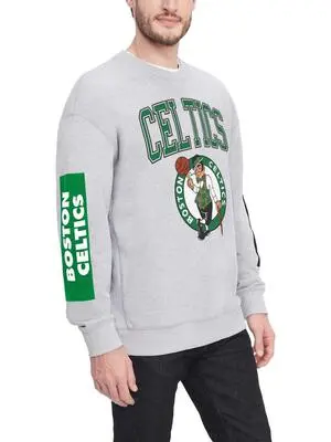 Tommy Hilfiger Boston Celtics Crew Neck Pullover Sweatshirt - Heather Gray