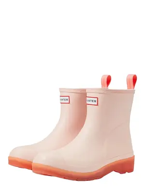 Hunter Hunter Play Short Translucent Sole Boots Orange