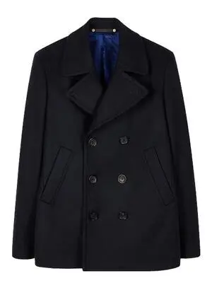 Paul Smith Wool-cashmere Pea Coat - Blue