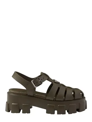 Prada Foam Rubber Sandals Green