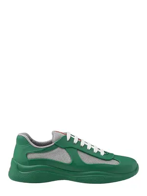 Prada America's Cup Soft Rubber And Bike Fabric Sneakers Green