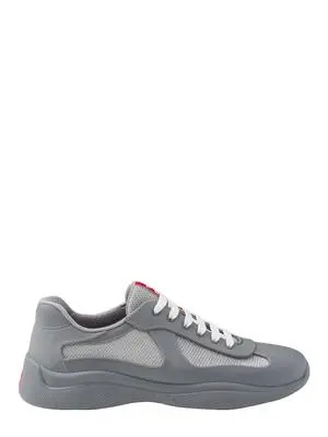 Prada America's Cup Soft Rubber And Bike Fabric Sneakers Grey