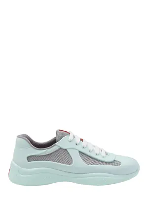 Prada America's Cup Soft Rubber And Bike Fabric Sneakers Mint