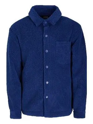 8 BY YOOX 8 By YOOX Terry Fleece Shirt Jacket Blue