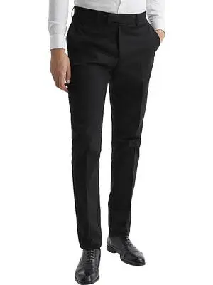 REISS Eastbury Cotton Stretch Slim Fit Chino Pants - Black