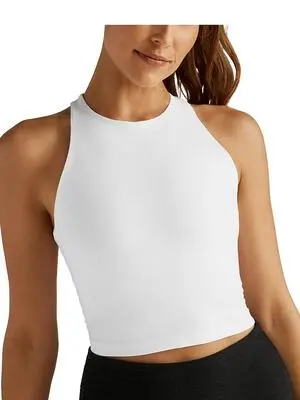 Beyond Yoga Spacedye Refocus Cropped Tank Top - Cloud White