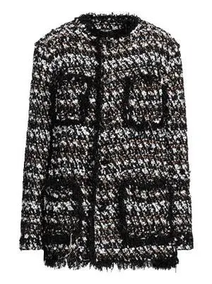 Dolce & Gabbana Tweed Single-breasted Coat - Black