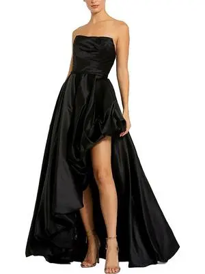 Mac Duggal Strapless Ruched Gown - Black
