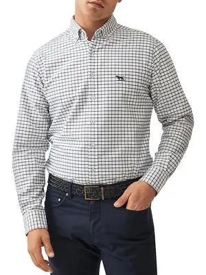 Rodd & Gunn Gunn Check Oxford 3 Sports Fit Shirt - Navy