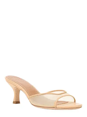 Staud Brigitte Mule Sandals Porcini Mesh