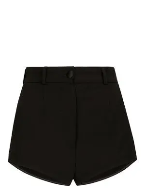 DOLCE & GABBANA Dolce & Gabbana High-Waisted Stretch Wool Shorts