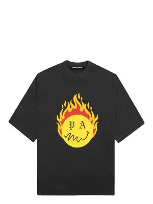 Palm Angels Burning Head Loose Tee /yellow - Black