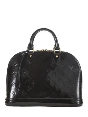 LOUIS VUITTON Monogram Vernis Alma PM Black