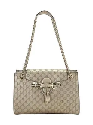 Gucci Guccissima Leather Emily Chain Shoulder Bag - Gold