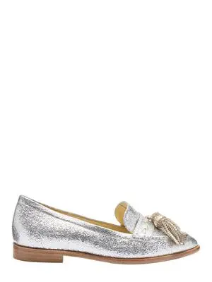 Sarah Flint Janet Loafer - Silver Crackle Leather