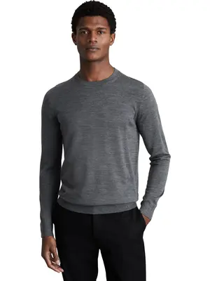 REISS Reiss Merino Wool Jumper Pack Mid Grey
