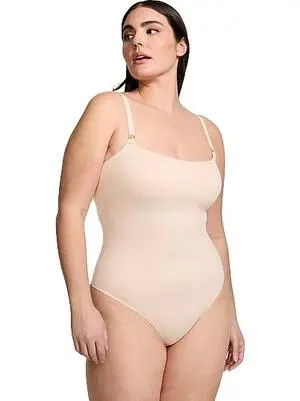 Victoria's Secret Feathersoft Essentials Lightly Lined Bodysuit Beige