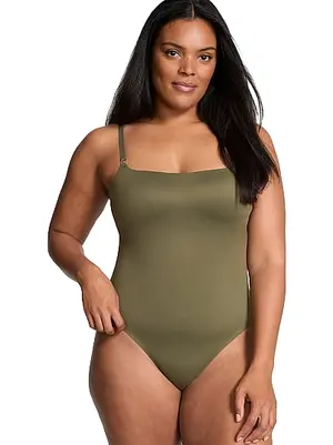 Victoria's Secret Feathersoft Essentials Lightly Lined Bodysuit Green