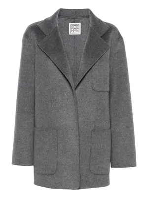 TOTEME Notched-lapels Mélange Jacket - Grey