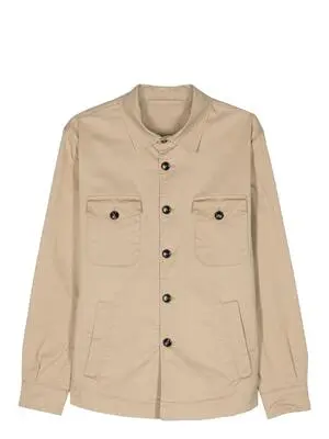 MAZZARELLI Long-sleeve Cargo Shirt - Neutrals
