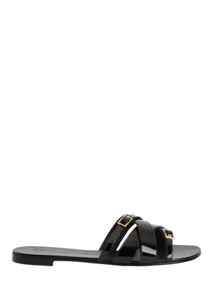 GIUSEPPE ZANOTTI Alhima Leather Sandals - Black