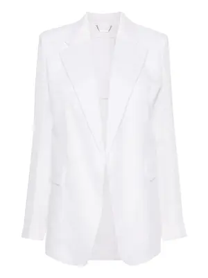 Chloé Open-front Ramie Blazer - White