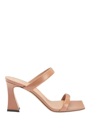 GIUSEPPE ZANOTTI 85mm Flaminia Leather Sandals - Neutrals
