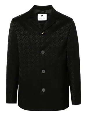 MARINE SERRE Moon Diamant Jacquard Blazer - Black