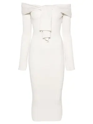 Jacquemus Jacquemus La Robe Doble Midi Dress Neutrals