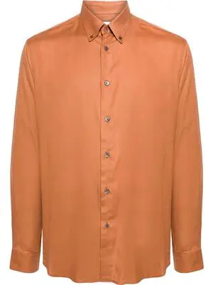 Paul Smith Cotton Poplin Buttoned Shirt - Brown