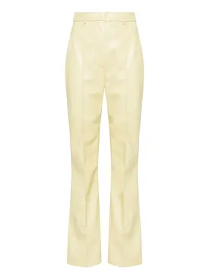 Nanushka Leena Faux-leather Flared Trousers - Yellow