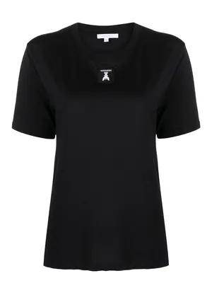 Patrizia Pepe Logo-patch T-shirt - Black