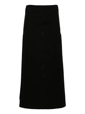 Loulou De Saison Loulou Studio Buttoned Midi Skirt - Black