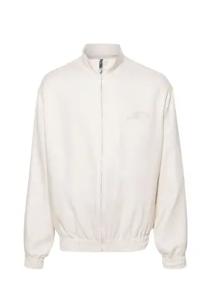 Gcds Embroidered-logo Sport Jacket - Neutrals
