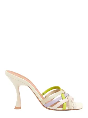 MALONE SOULIERS West 90mm Leather Sandals - Neutrals