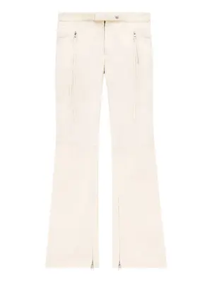 COURREGES Racer Flared Cotton Trousers - Neutrals