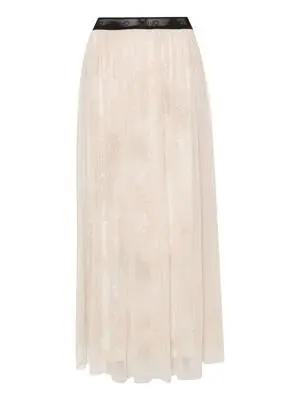 Liu Jo Sequin-detail Tulle Midi Skirt - Neutrals