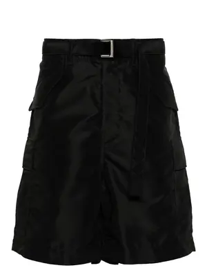 Sacai Belted Cargo Shorts - Black