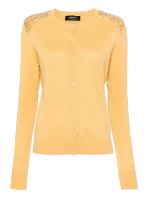 Fabiana Filippi Bead-embellished Knitted Cardigan - Yellow