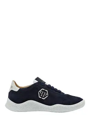 Philipp Plein Logo-plaque Suede Sneakers - Blue