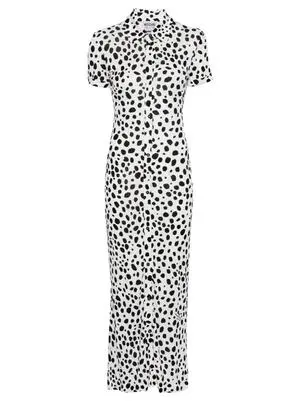 Moschino Abstract-print Long Dress - White