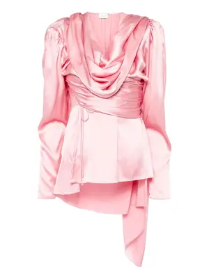 Magda Butrym Draped Silk Blouse - Pink