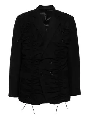 SIMONE ROCHA Simone Rocha Ruched Double-Breasted Blazer