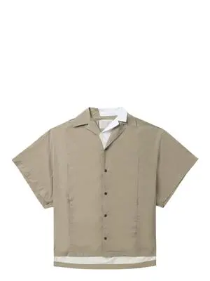 Kolor Contrast-collar Layered Shirt - Neutrals