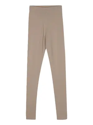 Calvin Klein Elasticated Logo-waistband Leggings - Neutrals