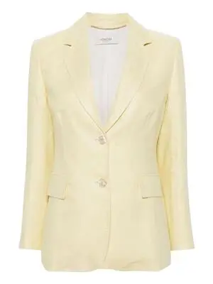 Agnona Single-breasted Linen Blazer - Yellow
