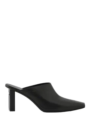 COURREGES 70mm Square-toe Leather Mules - Black